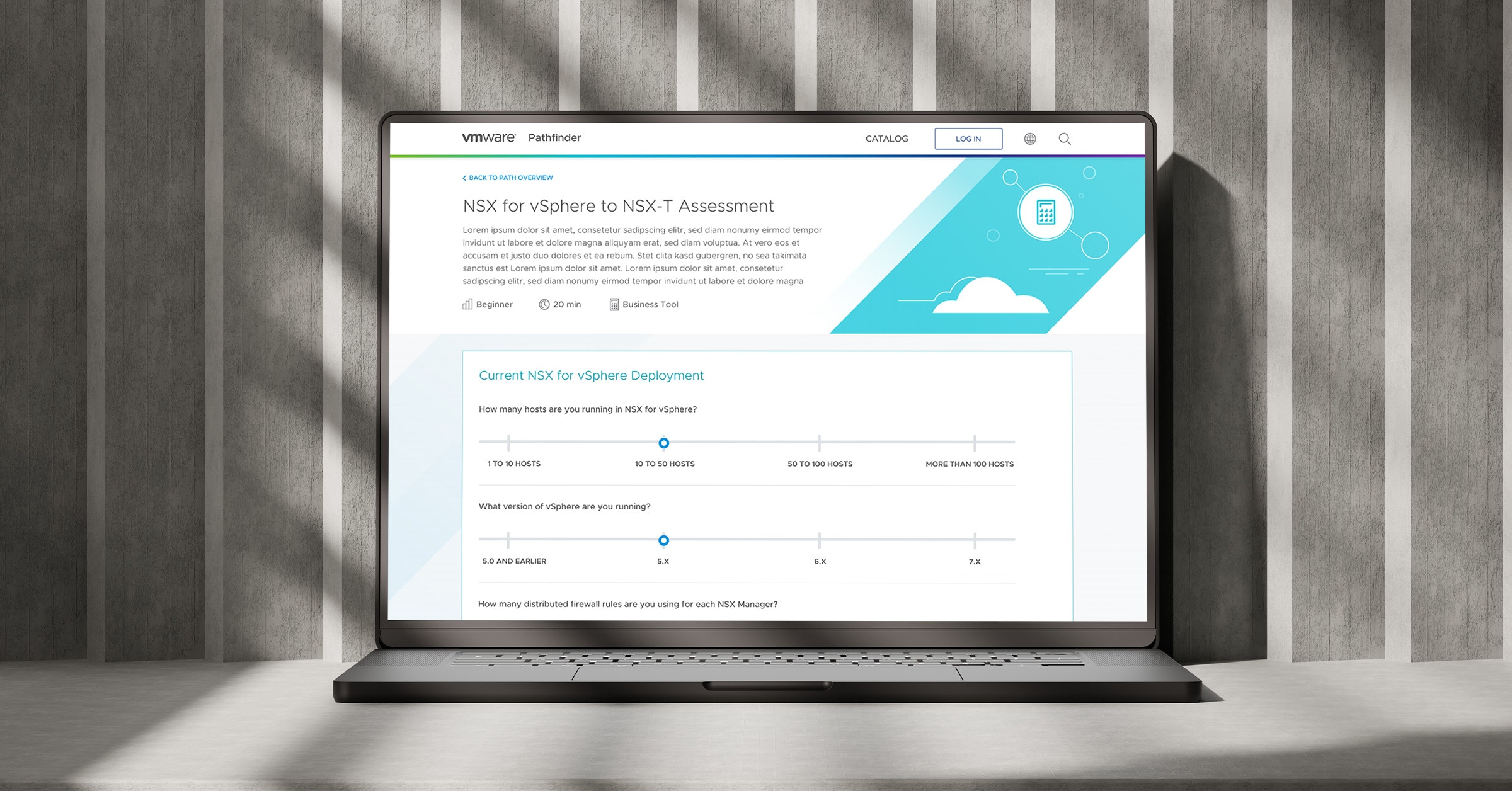 VMware Pathfinder NSX Assessment Business Tool – Pixels 360